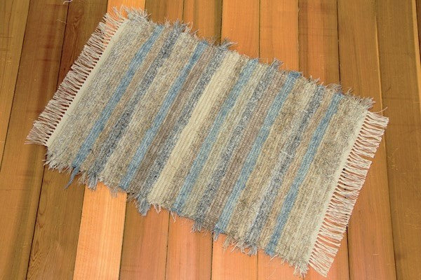 Kitchen, Bathroom or Door Entry Rug - 24" x 34" Cornflower Blue & Eart ...